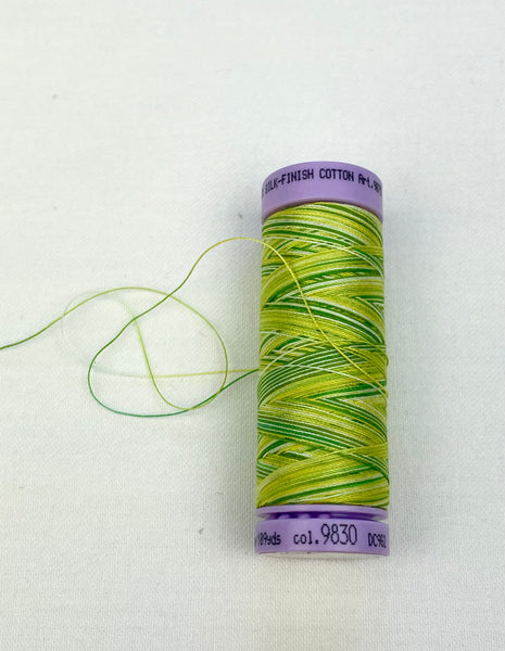 Small Bright Green Variegated Mettler Thread 9830 - 100m – Abigail Mill