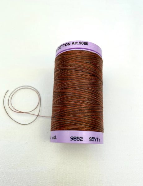 Large Dark Brown Variegated Mettler Thread 9852 - 457m – Abigail Mill