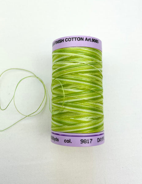 Large Bright Green Variegated Mettler Thread 9817 - 457m – Abigail Mill
