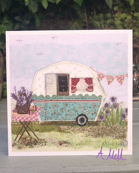 Caravan Greetings card – Abigail Mill